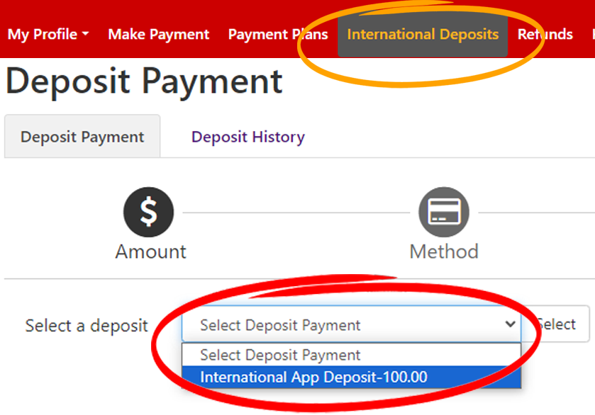 International Application Deposit - International House & Programs