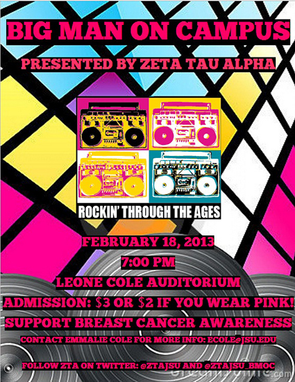 ZTA to Present Big Man on Campus February 18 - Jax State News